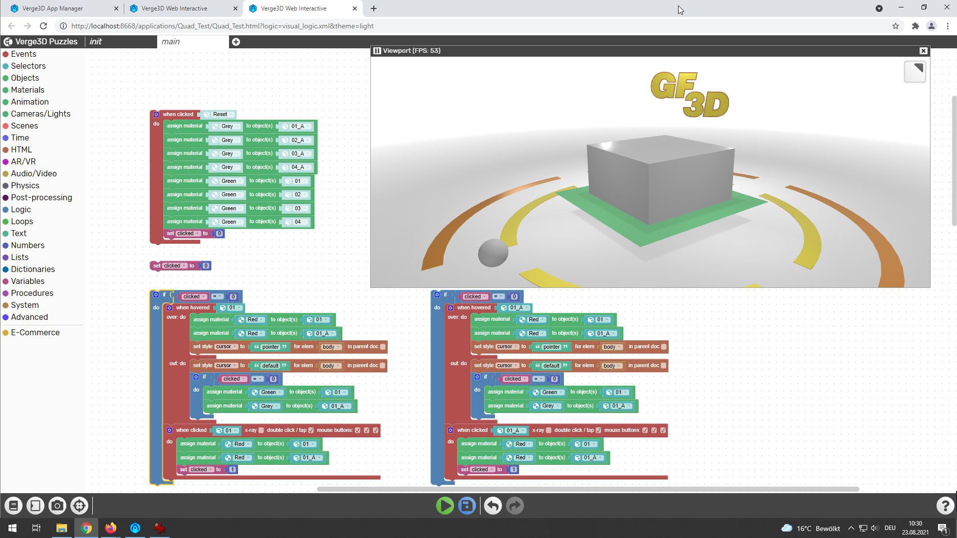 problem wit combining "when clicked" and "when hovered" puzzle - Soft8Soft